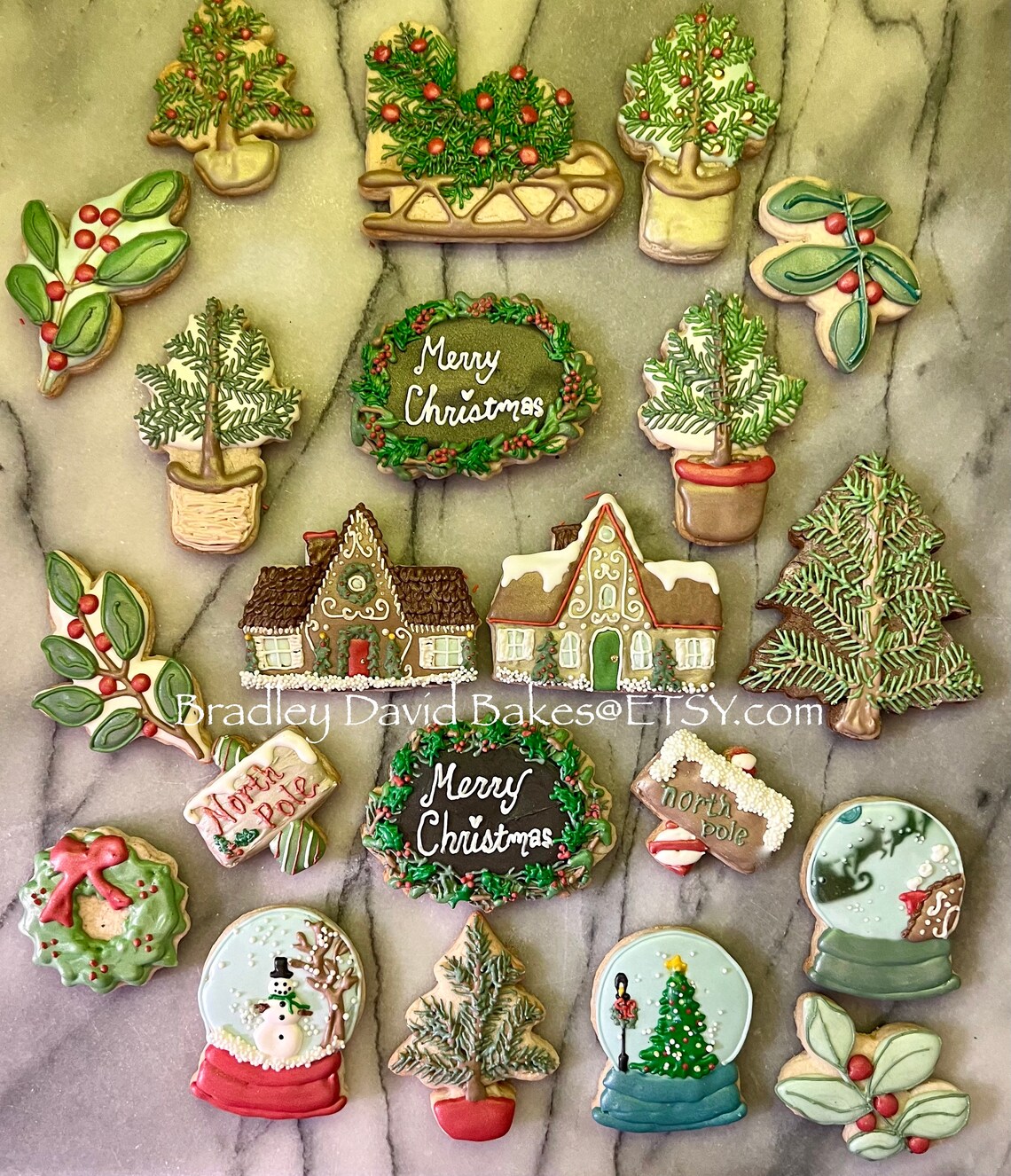 Merry Christmas Assorted Cookies - Etsy