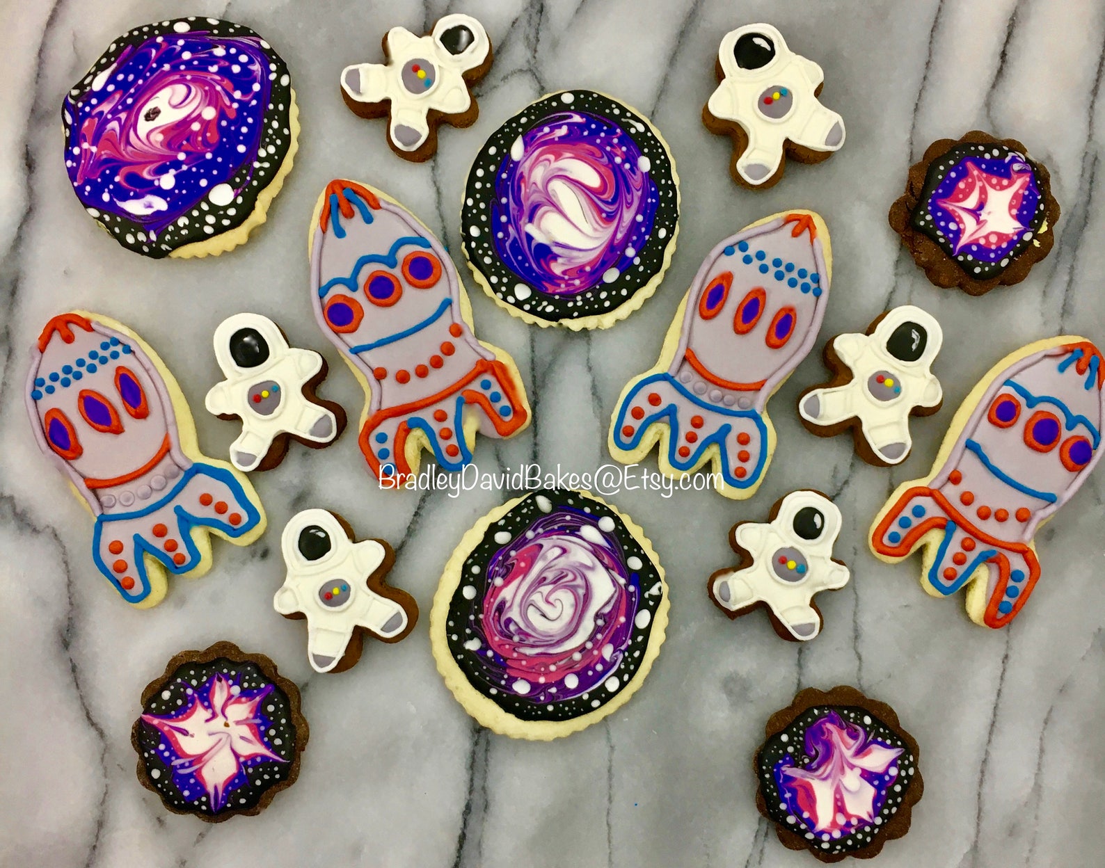 Outer Space Cookies Astronaut Cookies Childrens Birthday - Etsy