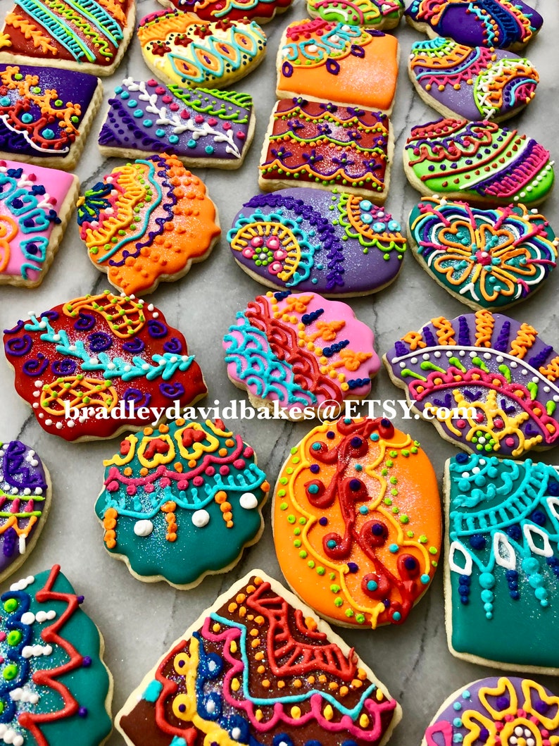 Henna Mehndi-hindu Sangeet Party Cookies - Etsy