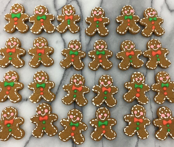 Mini Bite Sized Gingerbread Men Christmas Cookies | Etsy