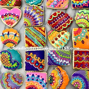 Henna- Mehndi-hindu- Sangeet Party Cookies - Etsy