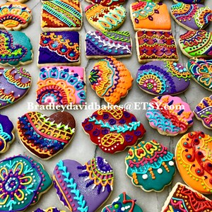 Henna- Mehndi-hindu- Sangeet Party Cookies - Etsy