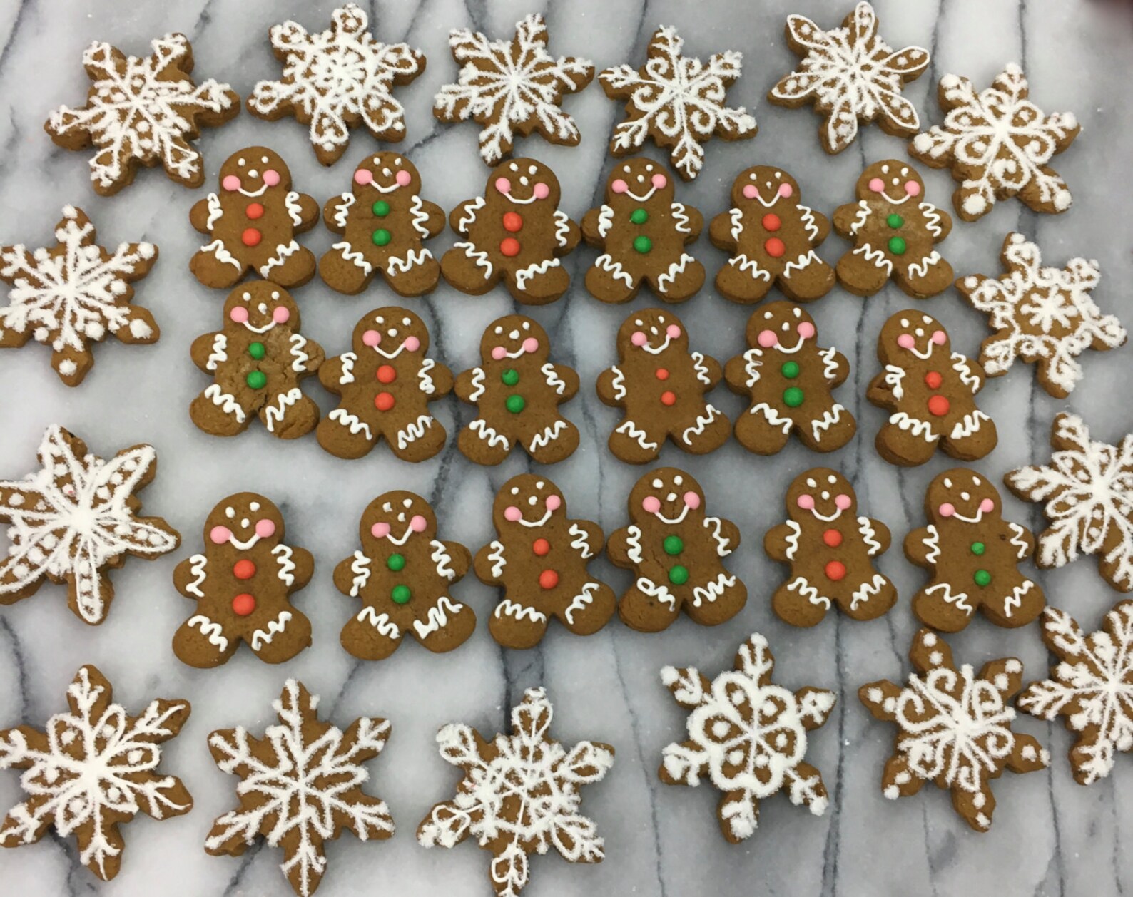 Mini Gingerbread Men & Snowflake Christmas Cookies - Etsy