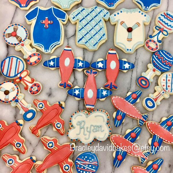 Airplane Sugar Cookies - Etsy