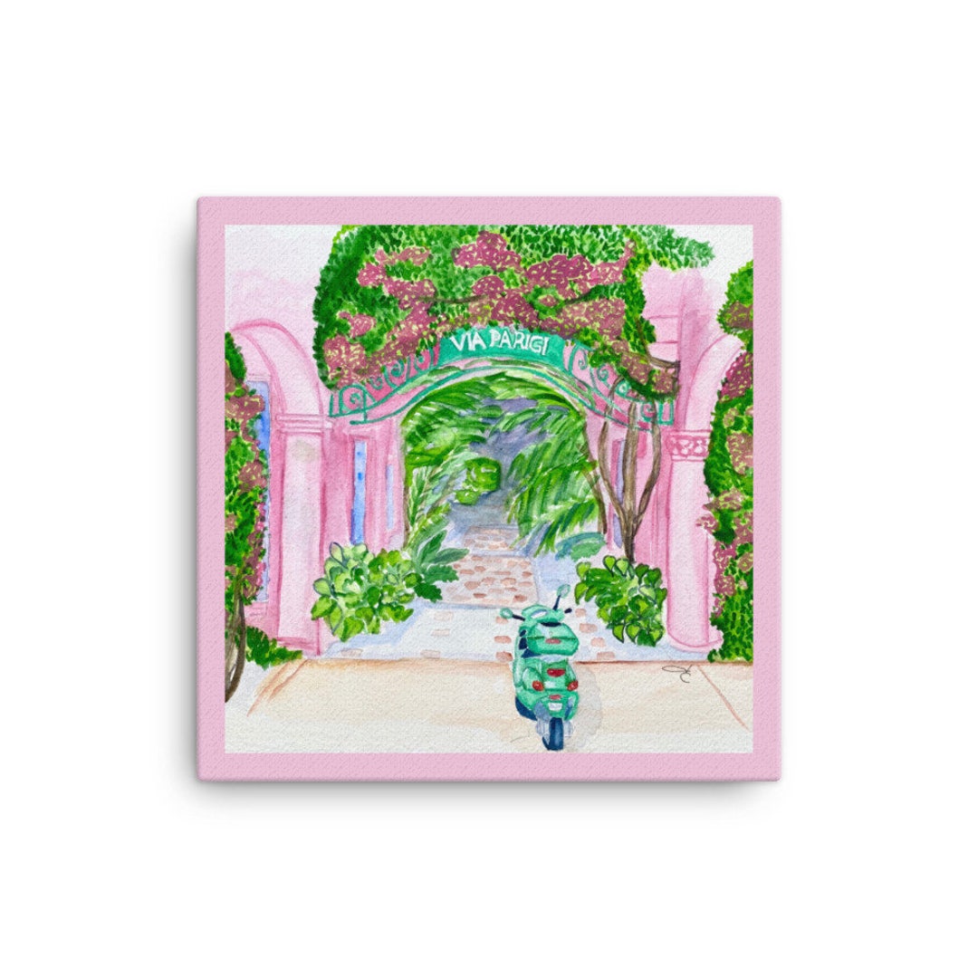 Via Parigi, Palm Beach Canvas Print - Etsy