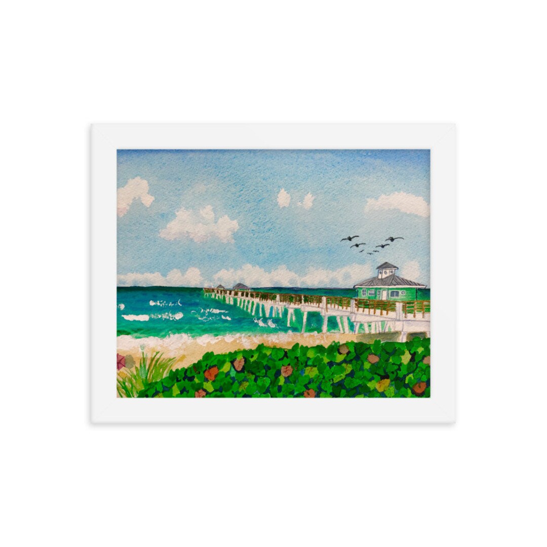 Framed Poster of Juno Beach Pier in Juno Beach, FL - Etsy