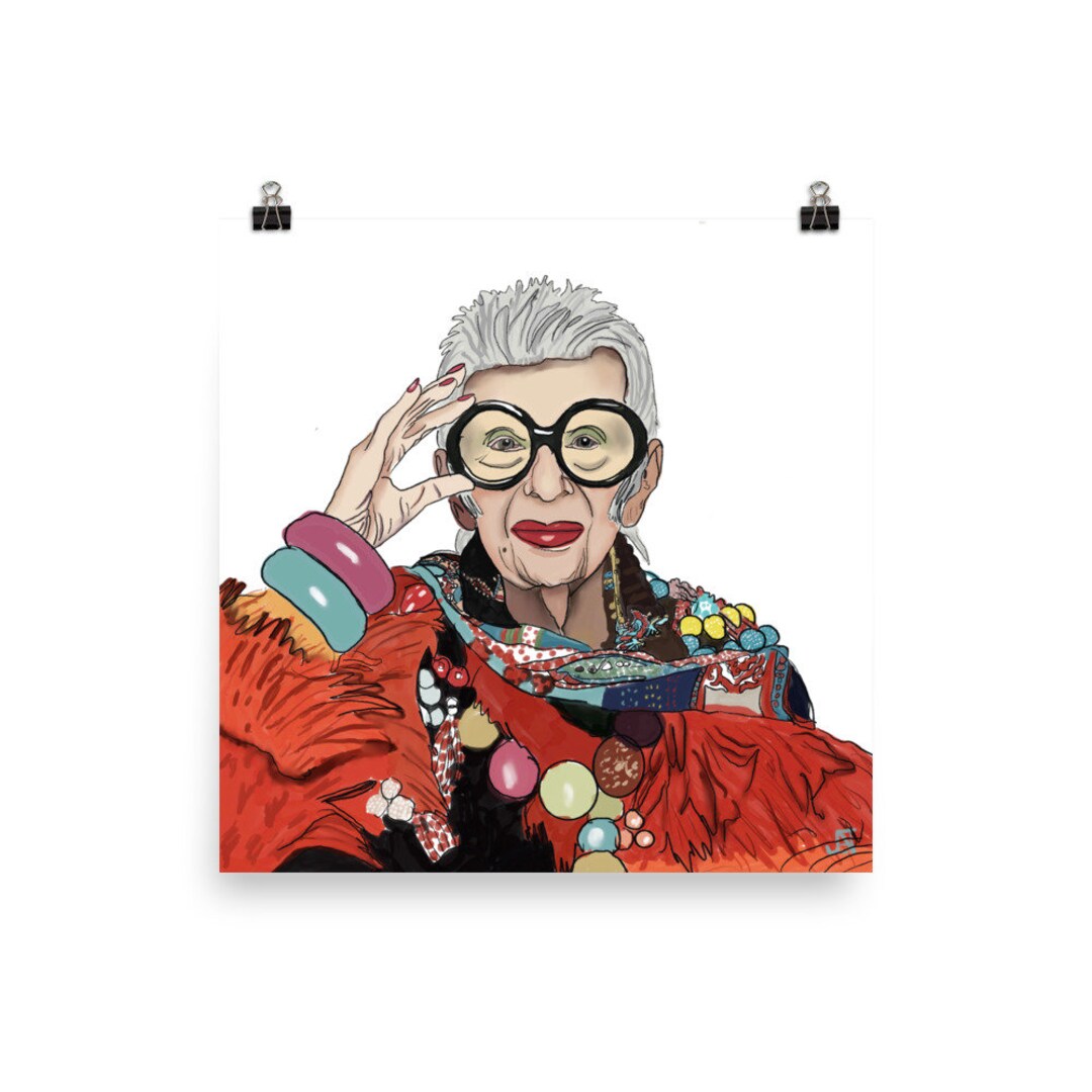 Iris Apfel Portrait Print - Etsy