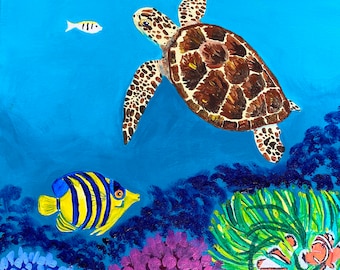 Sea Turtle and Friends - Etsy