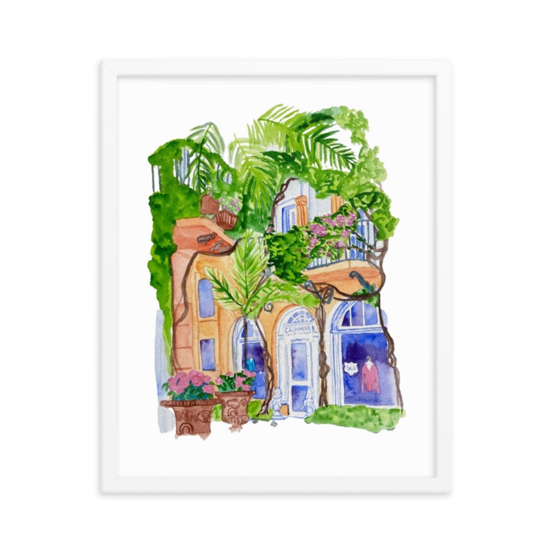 Via Parigi, Palm Beach Watercolor Print - Etsy