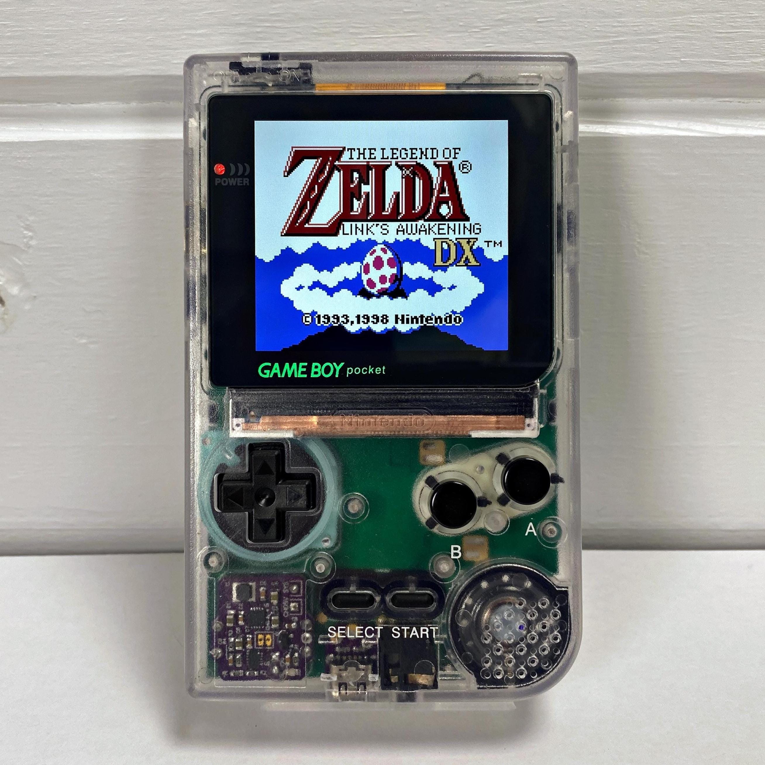 Custom Game Boy Pocket Color: Laminated IPS Screen, USB-C Rechargeable ...