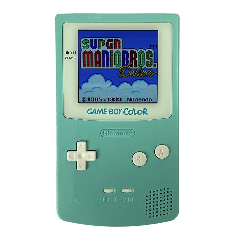 Custom Game Boy Color: Touch Control AMOLED Screen Modded Retro Console ...