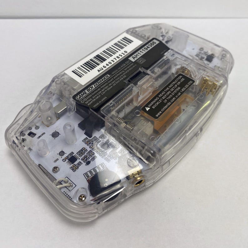 Custom Game Boy Advance: Custom Funnyplaying White Motherboard, RGB ...