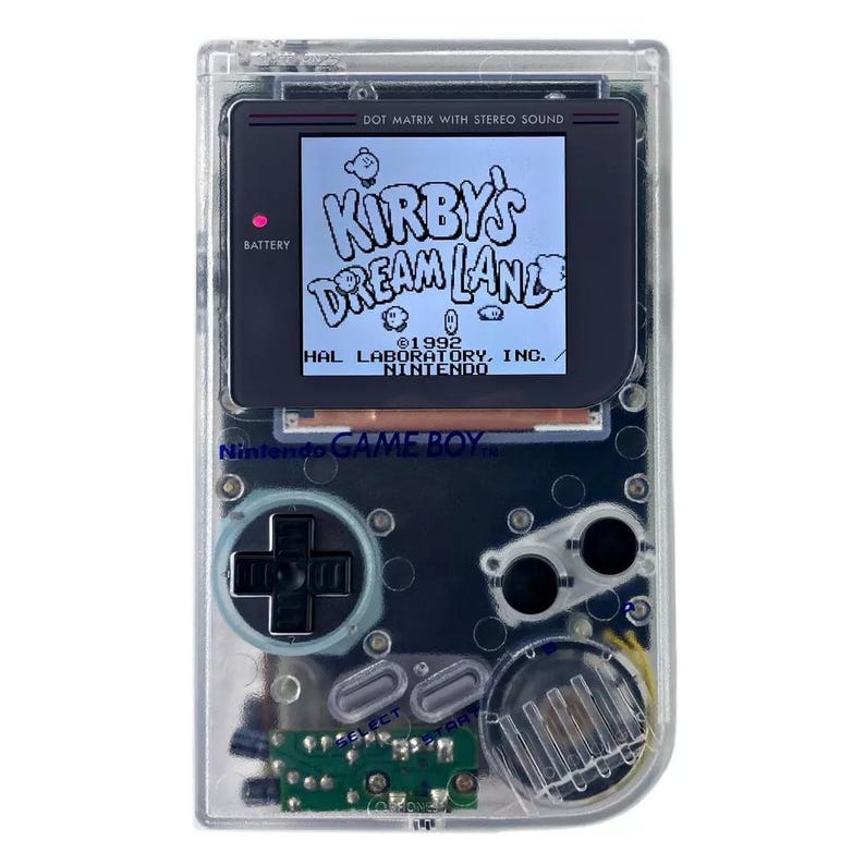 Custom Game Boy DMG: Backlit Laminated IPS, OSD, Rechargeable Battery ...
