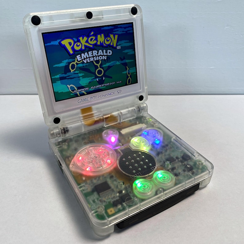 Game Boy Advance SP Custom Console W/ Funnyplaying M2 3.0 Ips & RGB LED ...