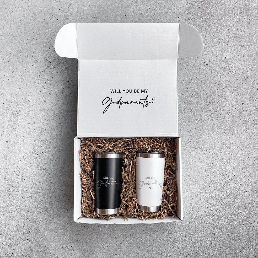 PERSONALIZED GODPARENT Proposal Gift Set / Will You Be My Godparents ...