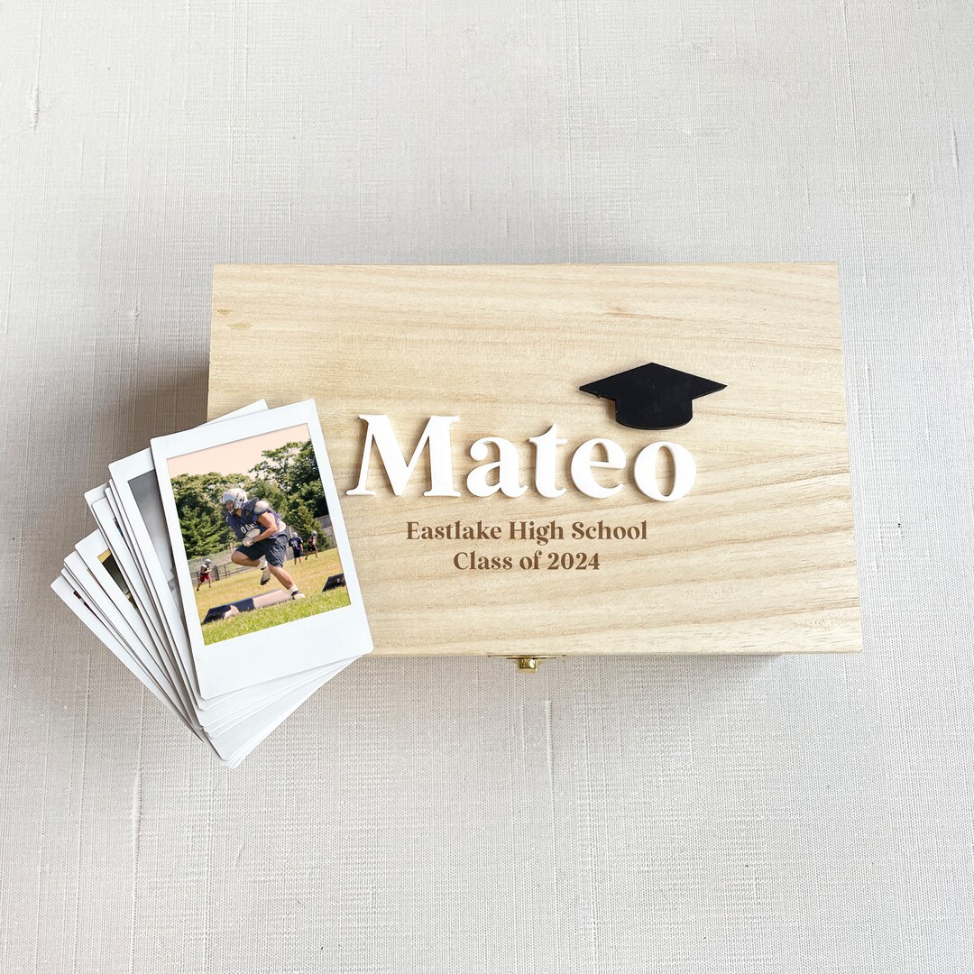 Personalized Graduation Memory Box, Custom Engraved Graduation Box ...