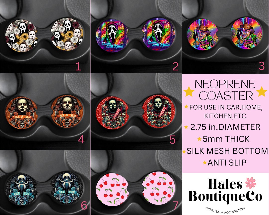 Horror Coaster, Horror Car Coaster, Spooky Car Coasters, Killer Car ...