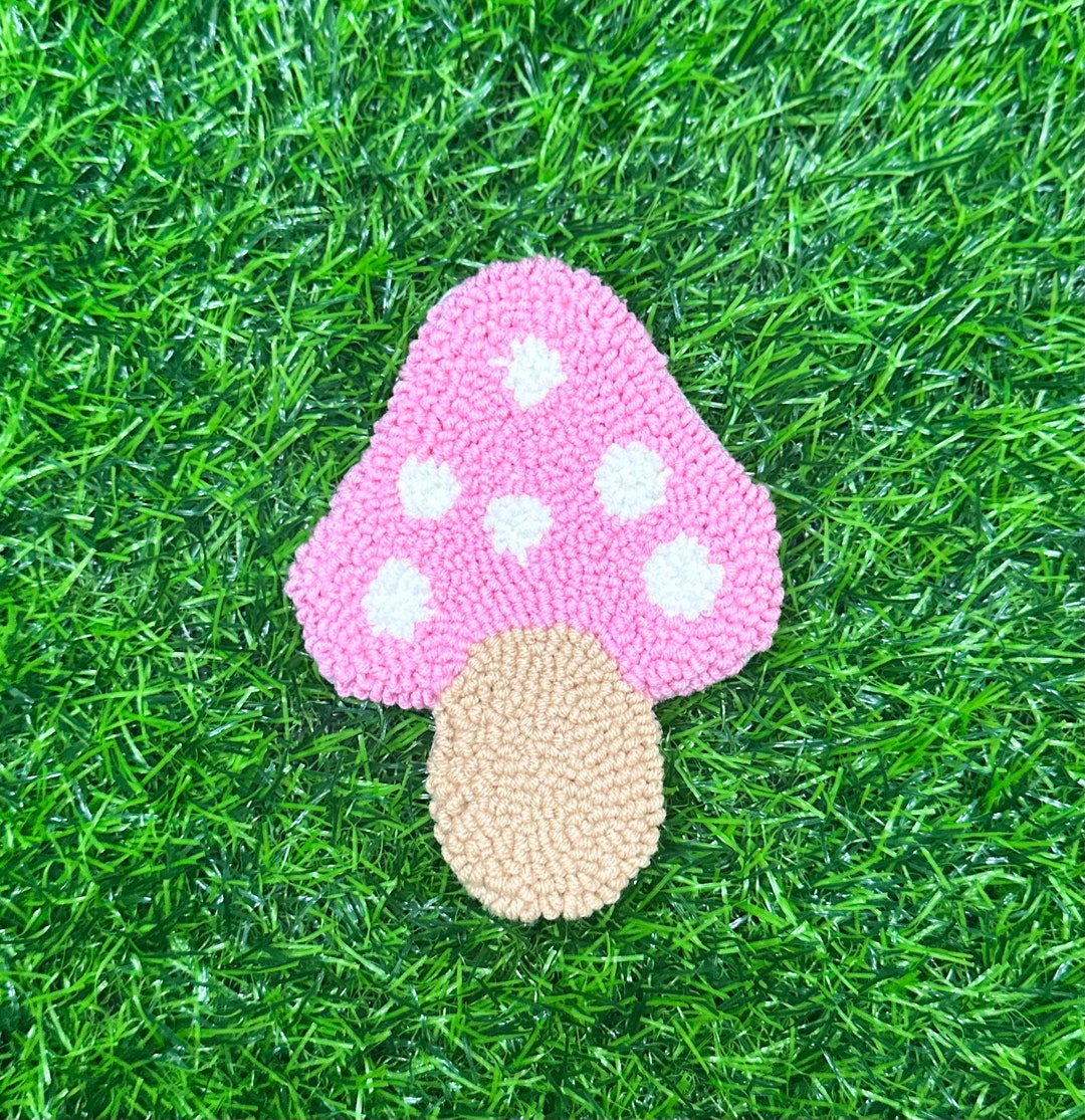 Mushroom Coaster Pink Mushroom Mushroom Decor Cute Mushroom - Etsy