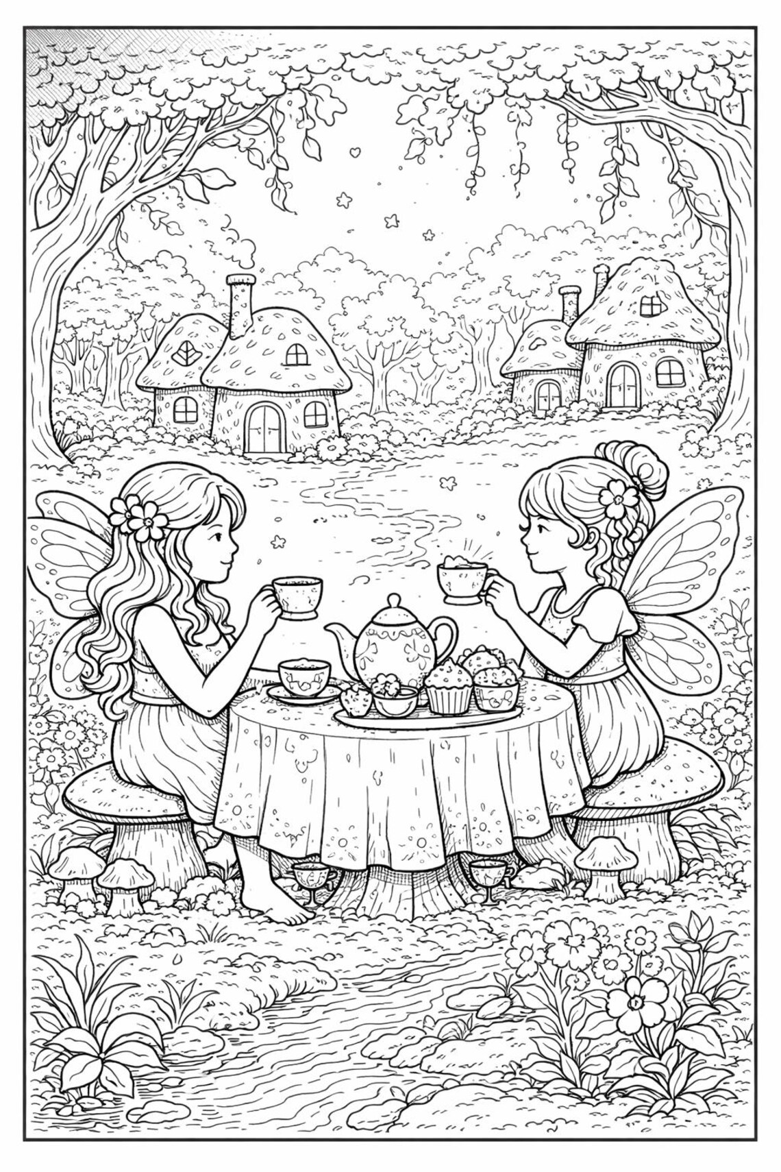 Whispers of the Fairy Forest Coloring Book – Whimsical Fairy Coloring ...