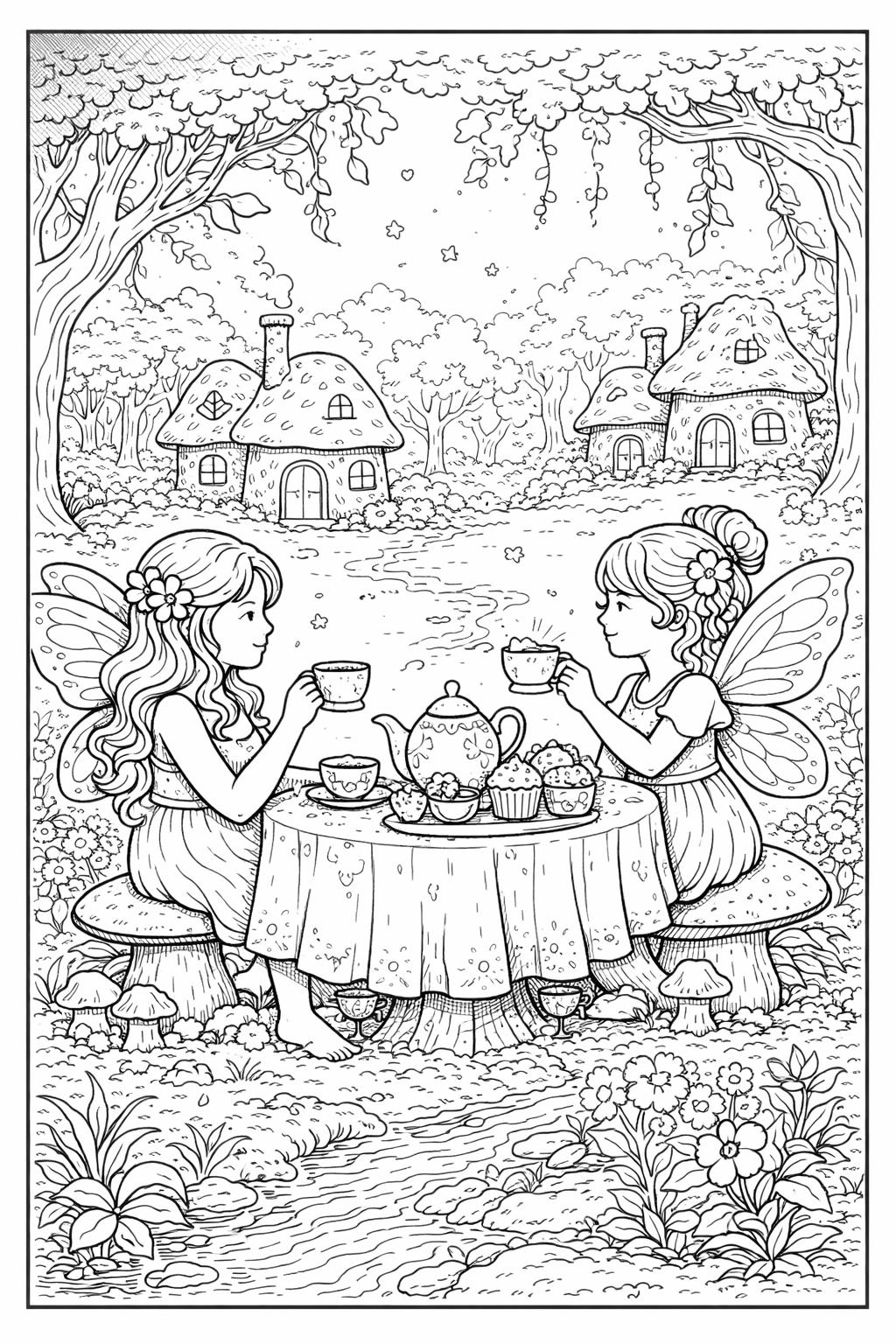 Whispers of the Fairy Forest Coloring Book – Whimsical Fairy Coloring ...