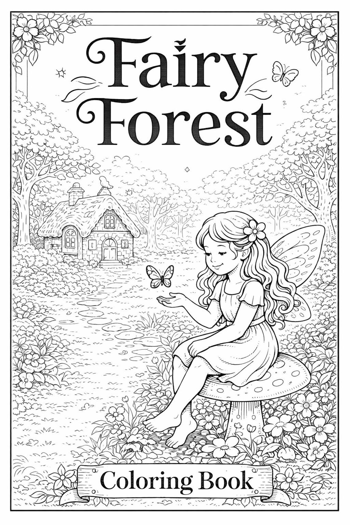 Whispers of the Fairy Forest Coloring Book – Whimsical Fairy Coloring ...