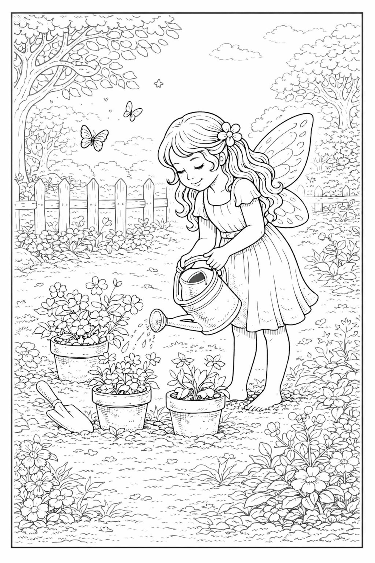 Whispers of the Fairy Forest Coloring Book – Whimsical Fairy Coloring ...