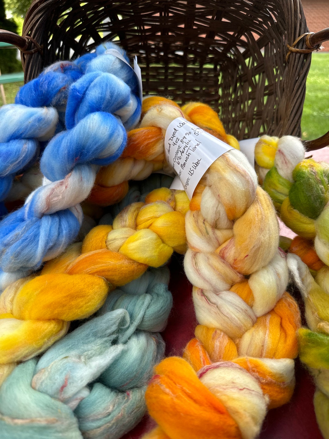 Hand Dyed Tonal Shaniko Blend Fiber - Combed Top Roving - Multiple ...