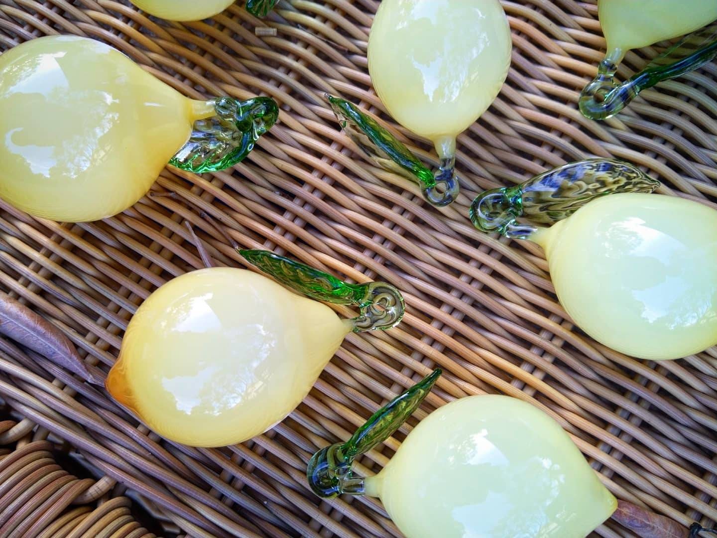 Handmade Glass Lemon Ornaments - Etsy