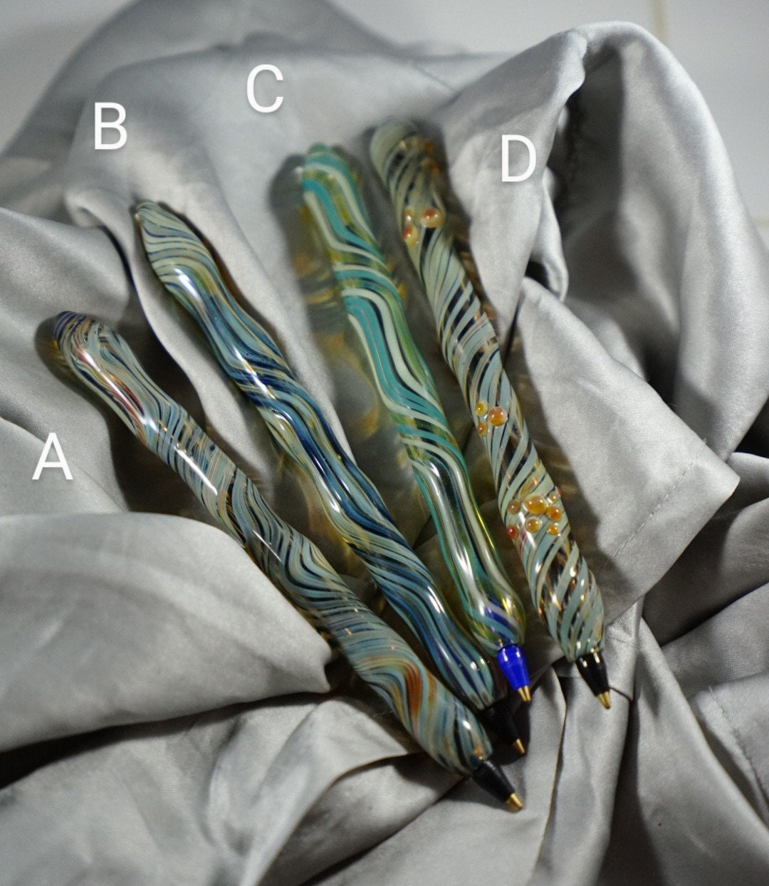 Handmade Glass Pens (please Note A,B,C or D) - Etsy