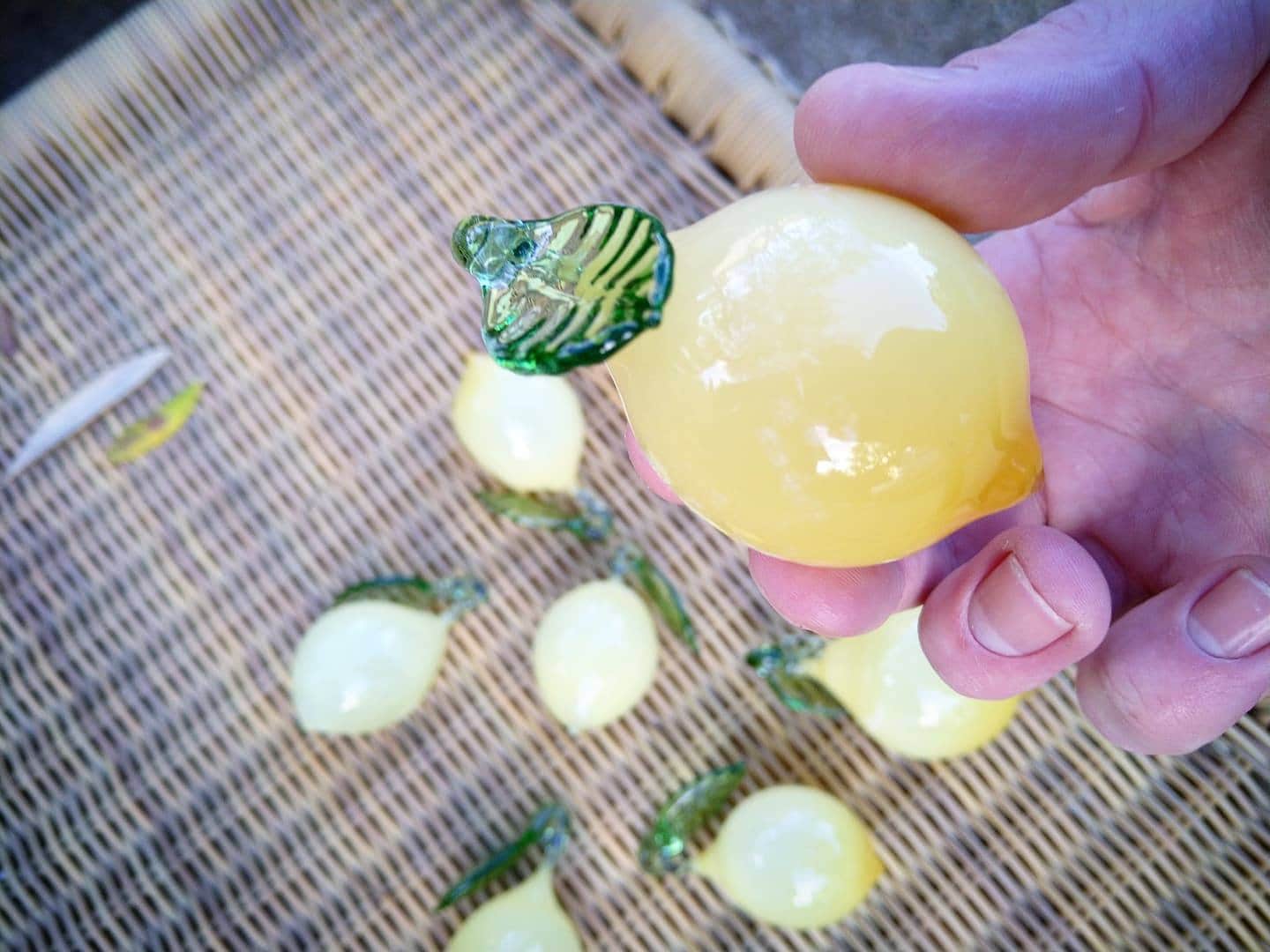 Handmade Glass Lemon Ornaments - Etsy