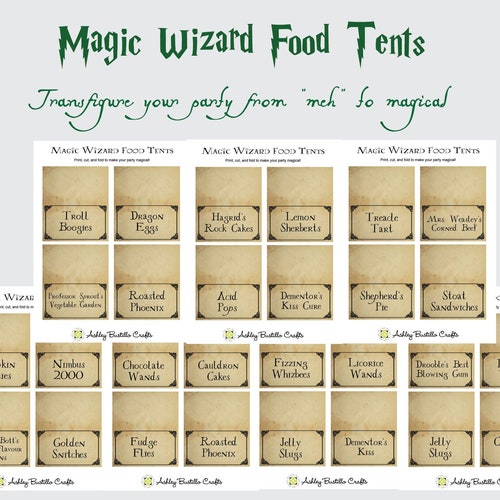 Wizard Food Tents - Etsy Ireland