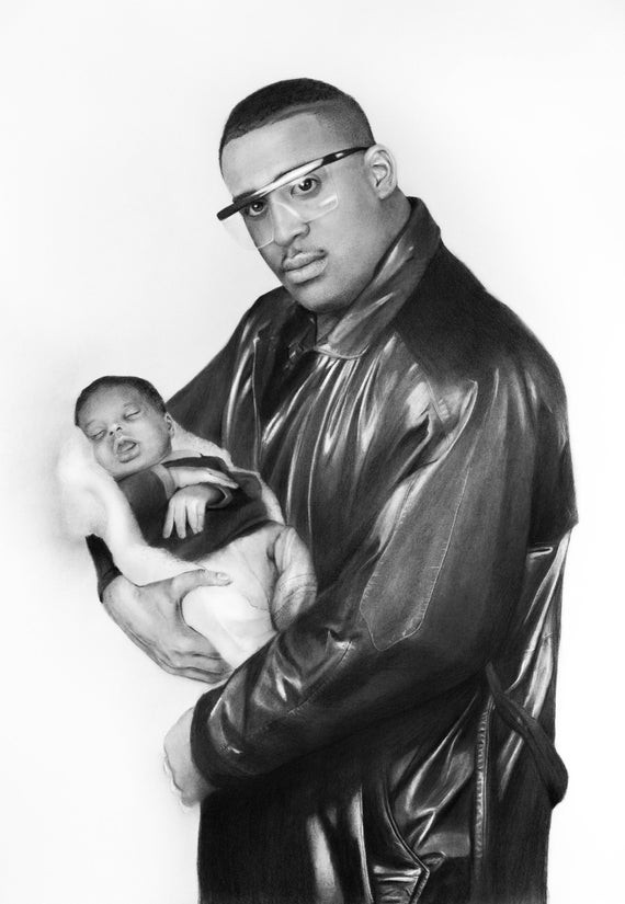 In Loving Memory Portrait Gift for Dad Family Memorable Custom | Etsy