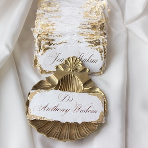 Handwritten Wedding Name Card on Handmade Paper, Calligraphy Place ...