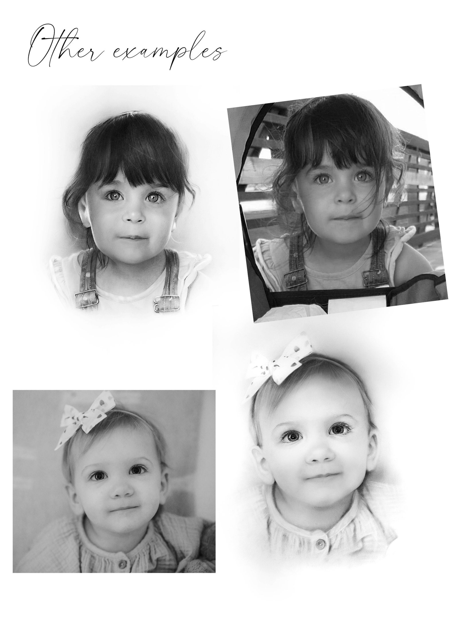 Original Graphite Girl Portrait - Etsy