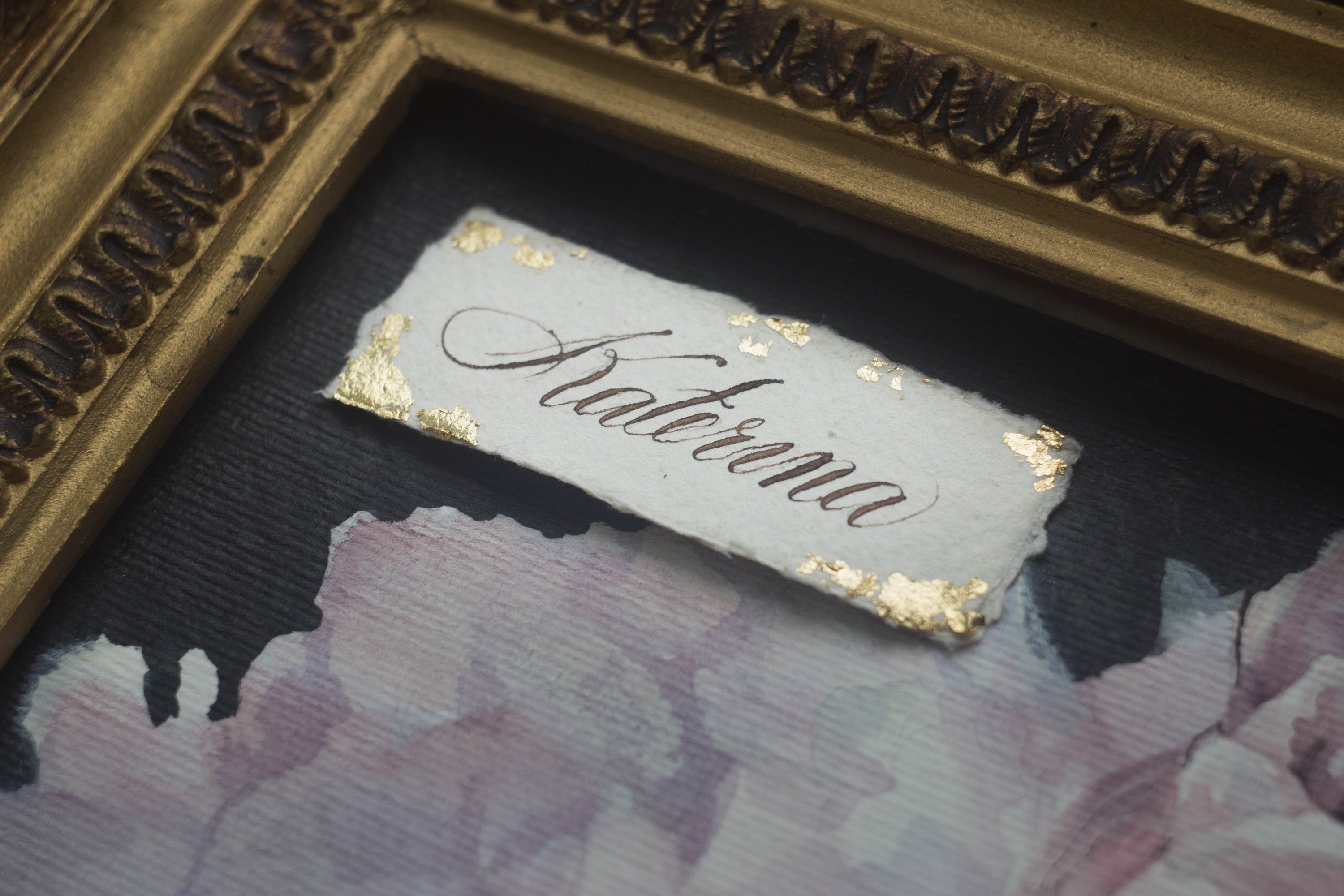 Handwritten Wedding Name Card on Handmade Paper Calligraphy | Etsy