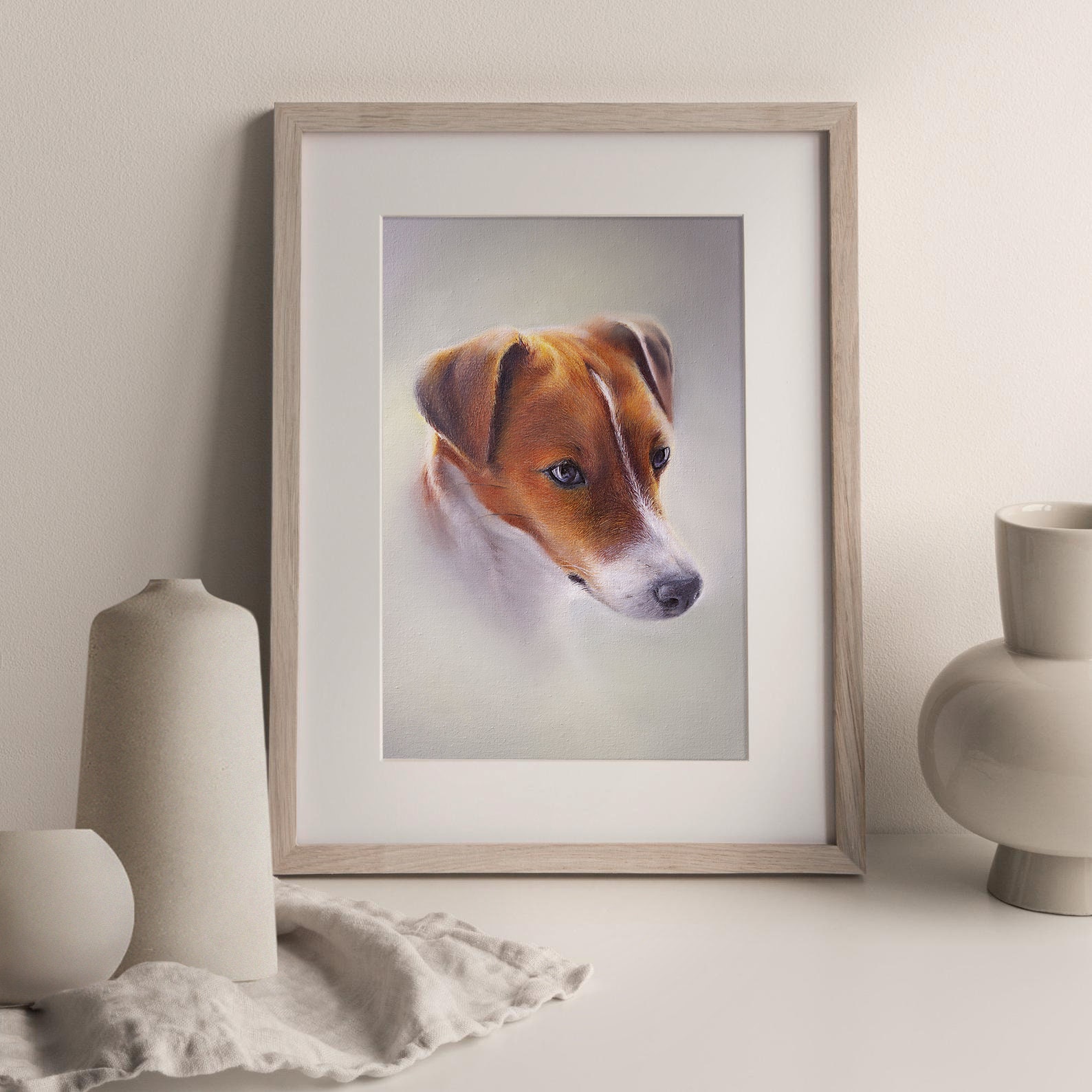 Custom Dog Pet Portrait Personalized Dog Painting From Photo | Etsy