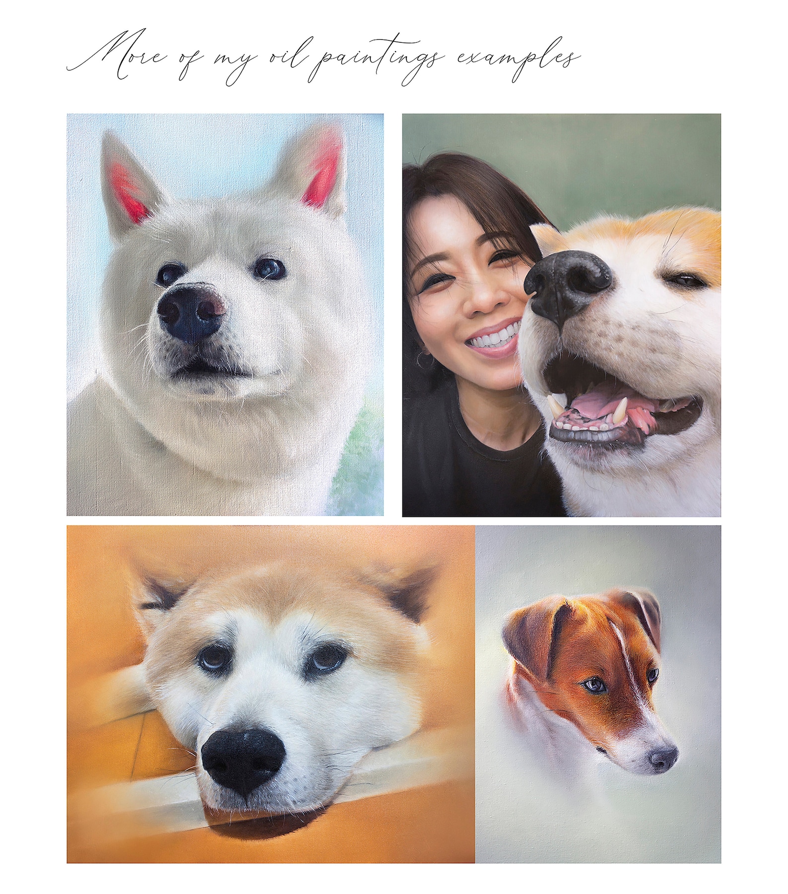 Custom Dog Pet Portrait Personalized Dog Painting From Photo - Etsy