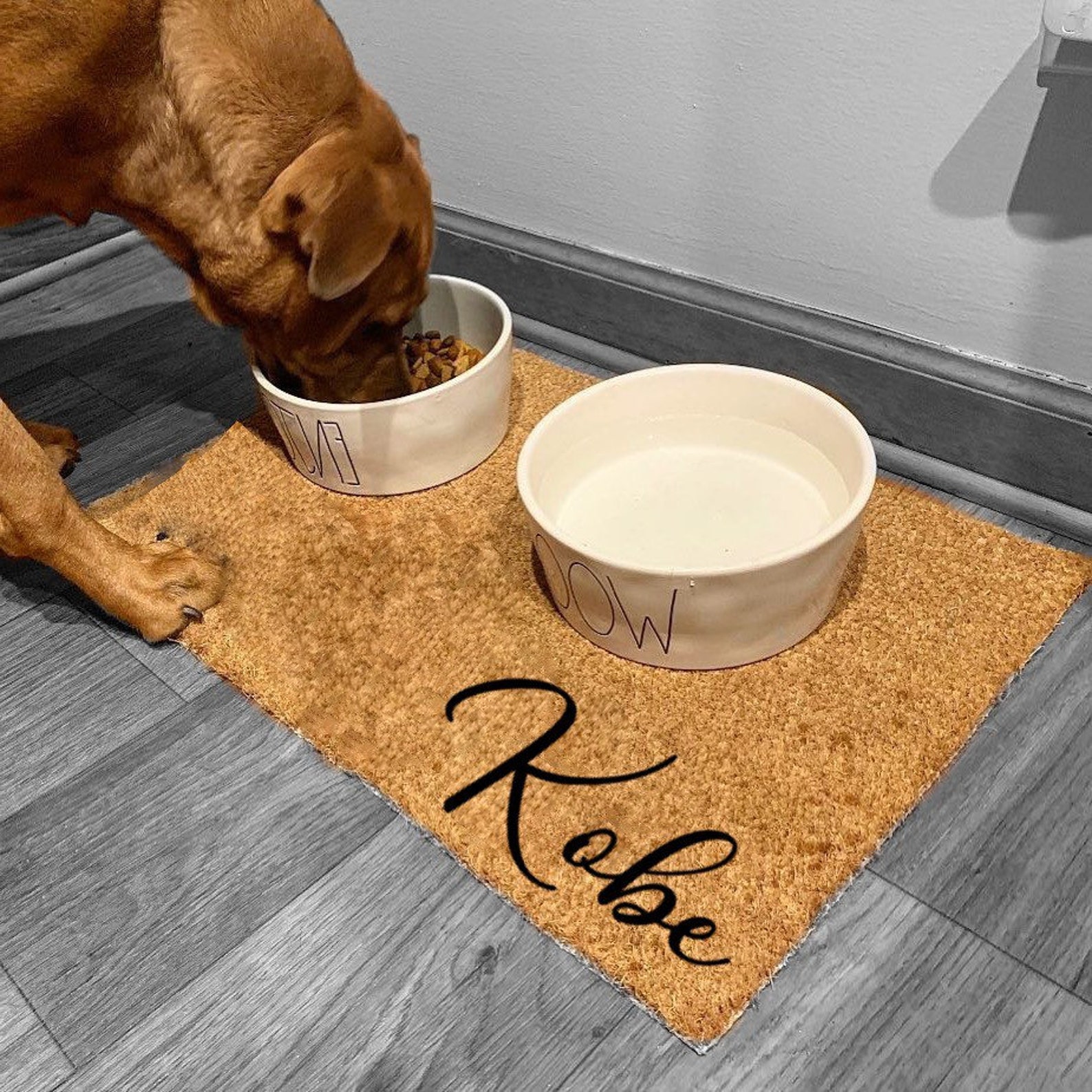 Extra Large Food Bowl Mat Dog Mat Personalized Dog Mat - Etsy