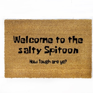 Welcome to the Salty Spitoon Doormat | Cartoon Doormat | Funny Doormat ...