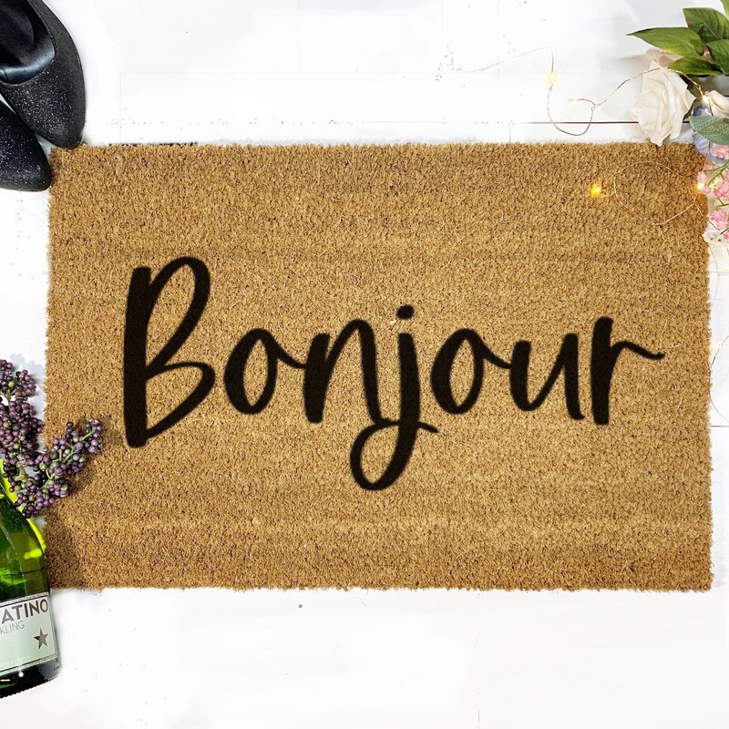 Bonjour Sign - Etsy