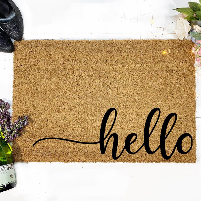Hello Doormat - Etsy