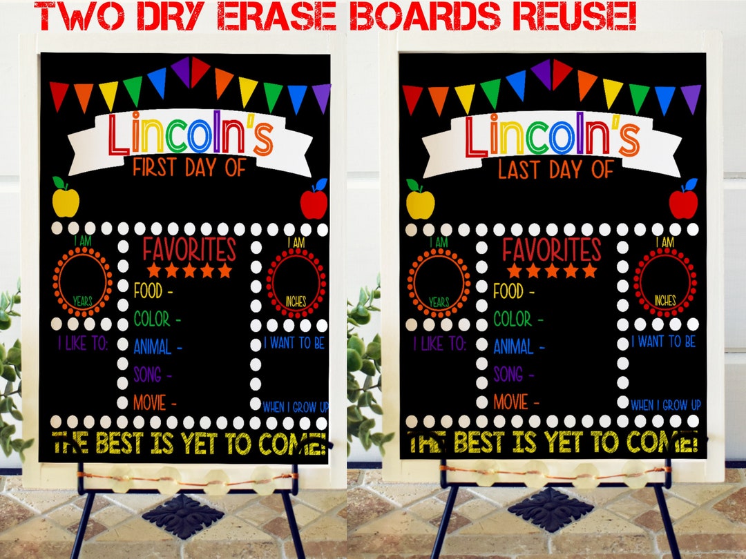 Last Day of School Board, Reusable Last Day of School Board, First and ...