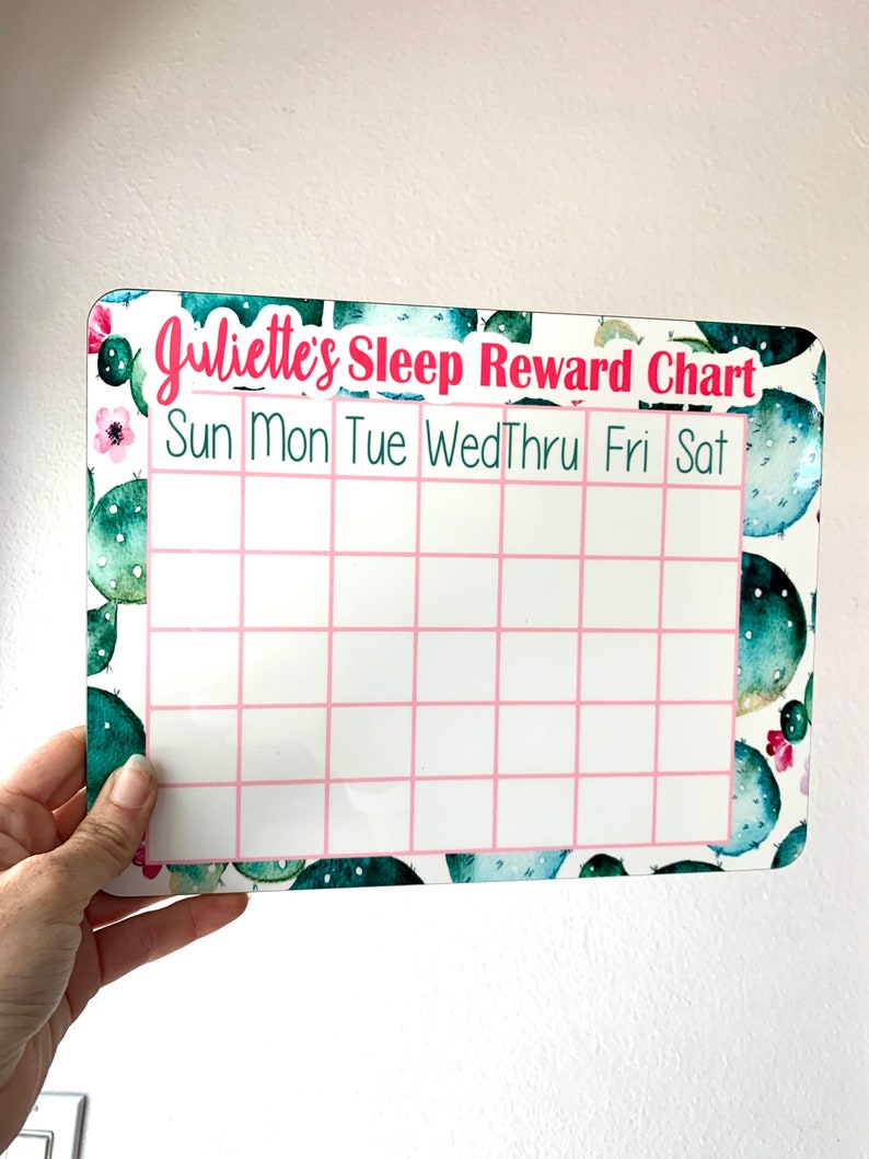 Sleep Chart Sleep Reward Kids Chart Kids Sticker Chart Dry | Etsy