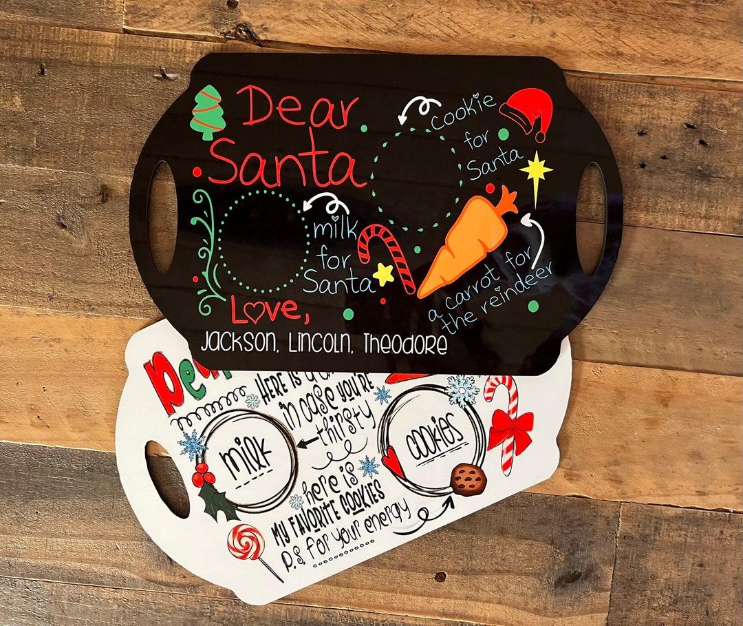 Custom Kids Santa Tray, Cooks for Santa Tray, Treats for Santa Tray ...