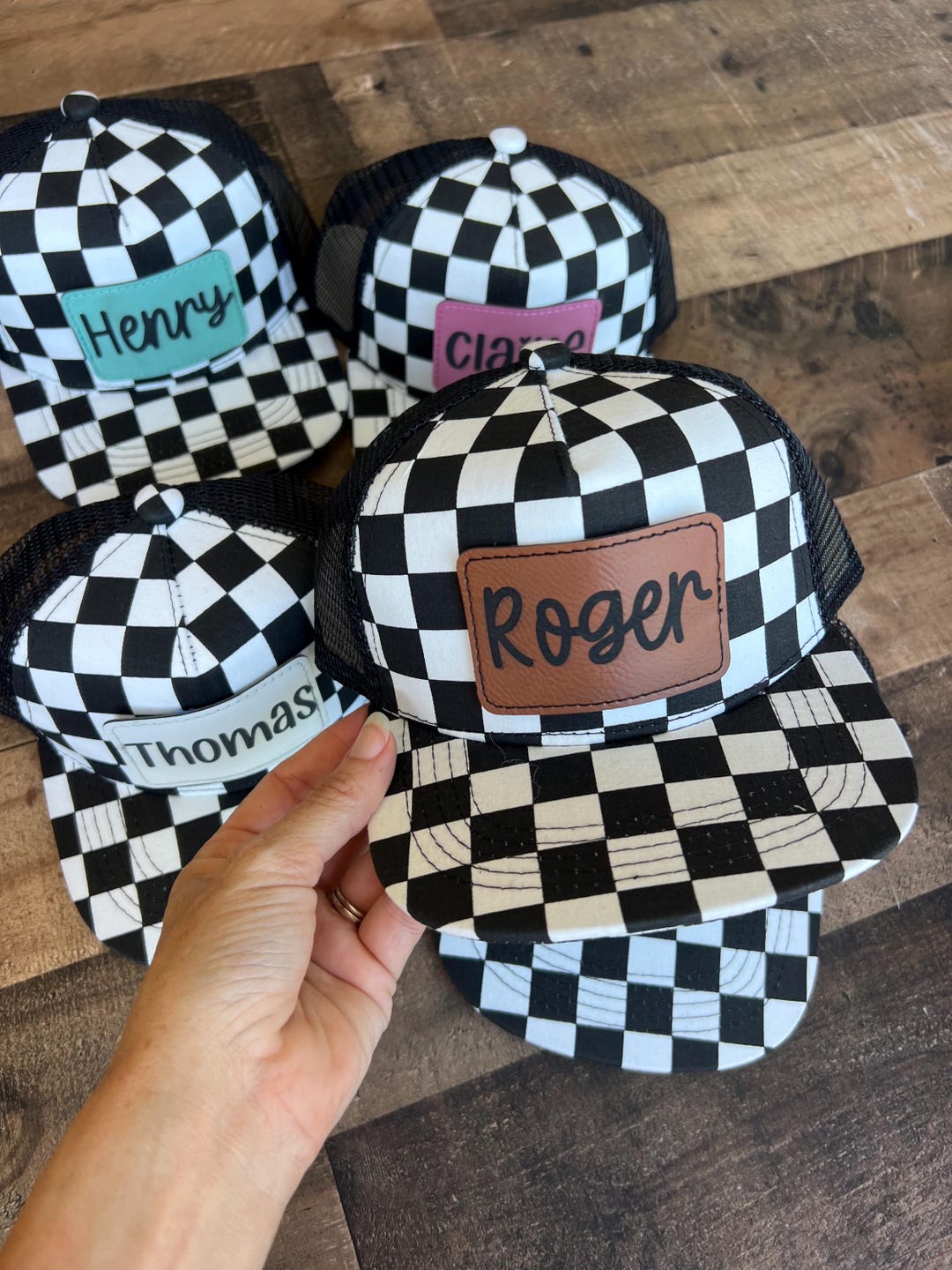 Custom Checkered Toddler Trucker Hat: Retro Infant Name Cap - Etsy