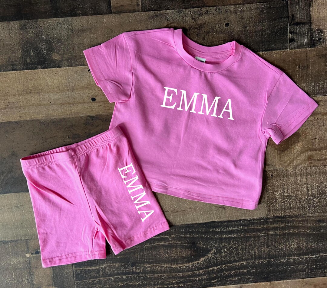 Toddler Short Shirt Set Gift, Cute Girls Shirt Shorts, Biker Short and ...