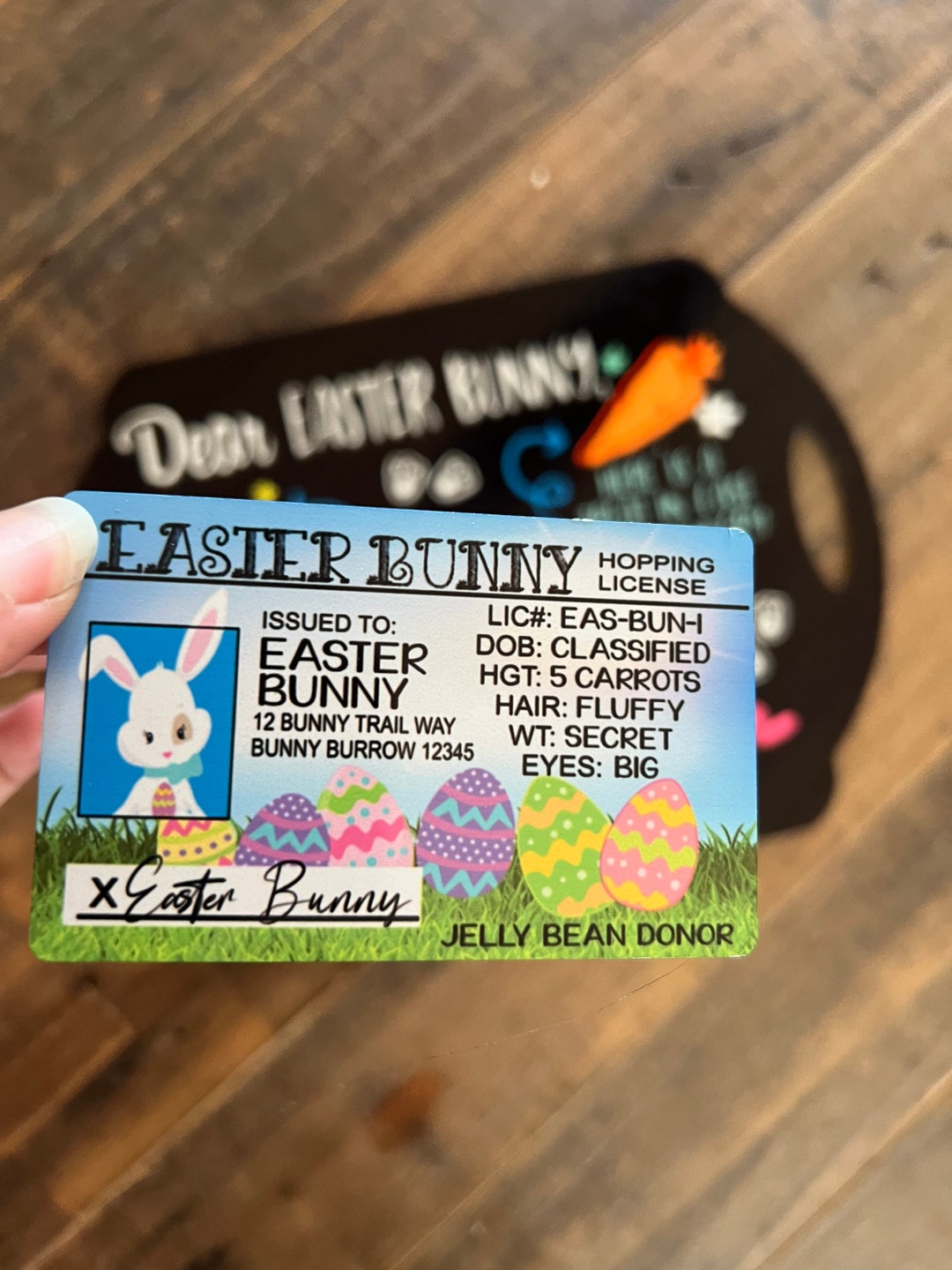 Easter Bunny License for Kids: Personalized Easter Basket Filler - Etsy