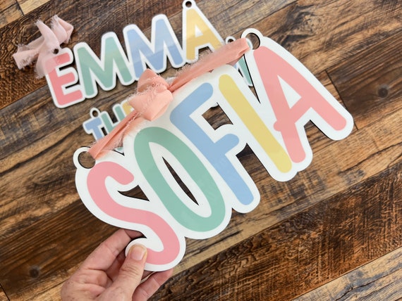 Girls Name Room Door Sign Rainbow Door Sign Kids Room Sign - Etsy