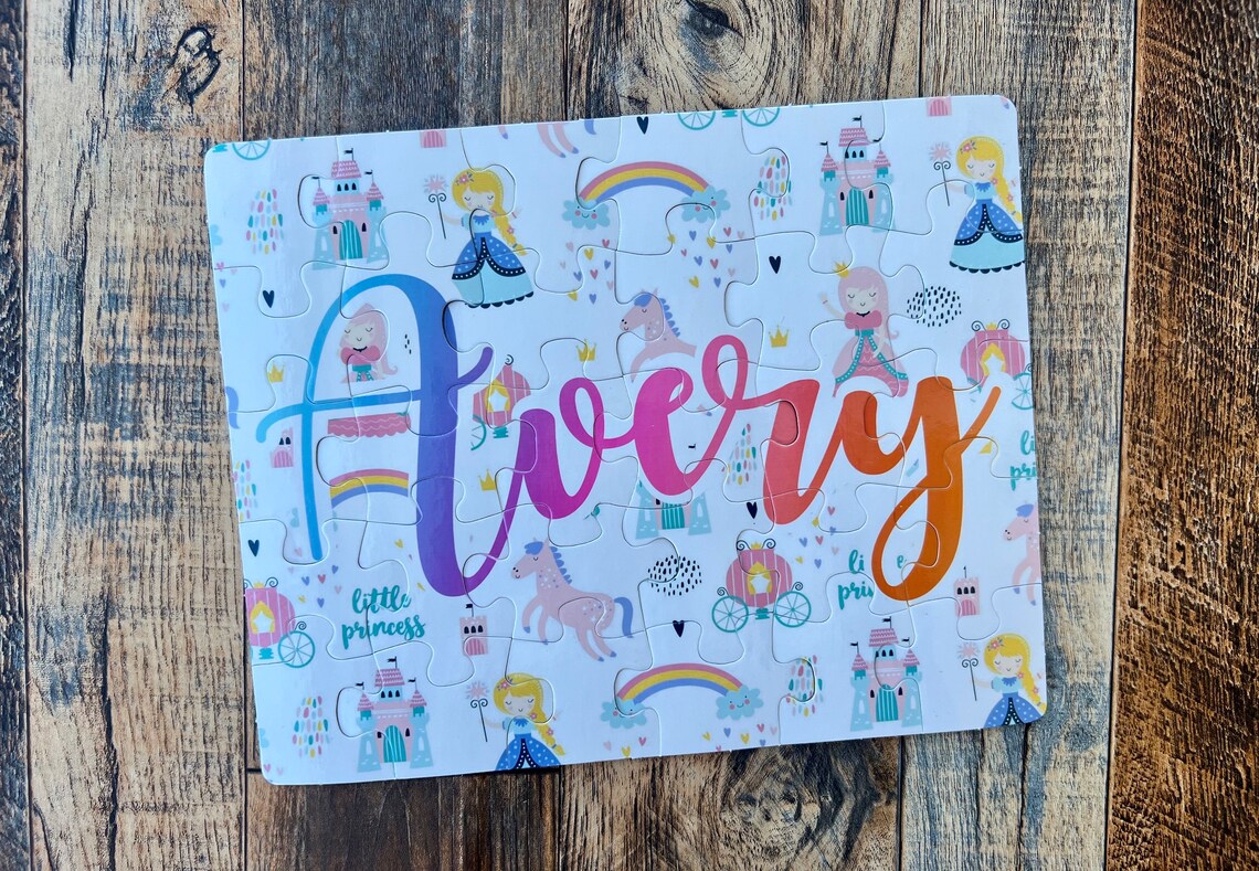 Personalized Rainbow Name Puzzle: Kids Learning Toy, Party Favor - Etsy