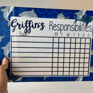 Sleep Chart, Sleep Reward Kids Chart, Kids Sticker Chart, Dry Erase ...